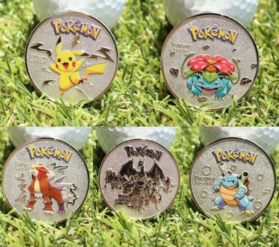 POKEMON GOLF Ball Marker QUALITY Metallic Alloy Non-Magnetic Coin | eBay