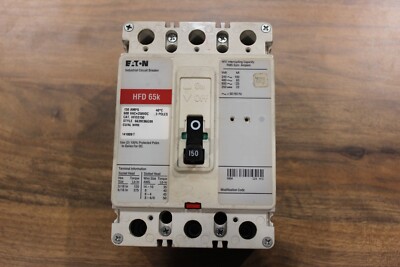 EATON INDUSTRIAL CIRCUIT BREAKER HFD3150 65K, 150AMP | eBay