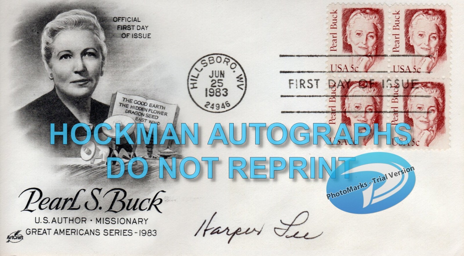 Rare HARPER LEE Autograph Signed FDC Envelope TO KILL A MOCKINGBIRD ...