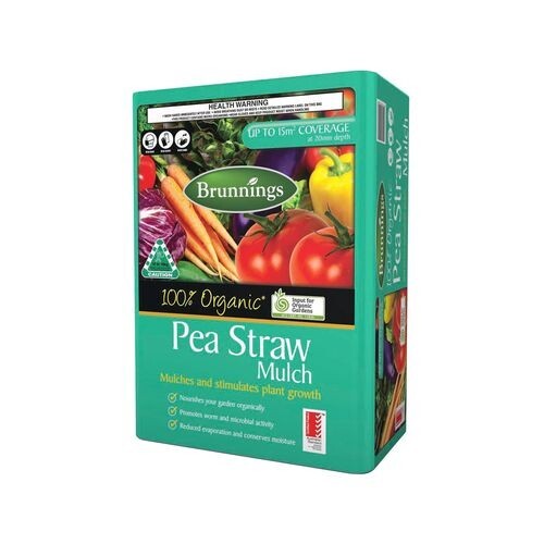 Brunnings Pea Straw Garden Mulch Organic Covers upto 12m2 Plants ...