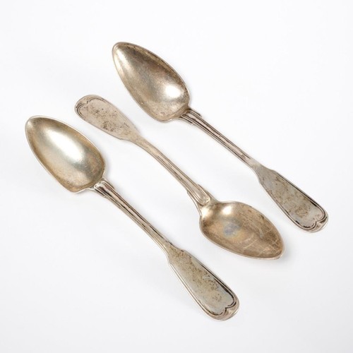 German Konigsberg Prussian Silver Teaspoons 3pc Set Antique 19th C ...