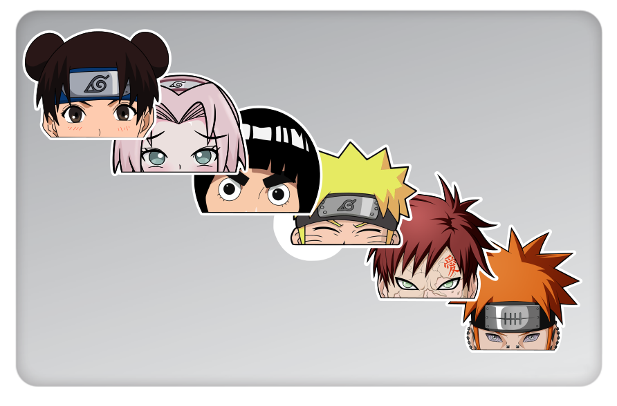 Peeking Anime Funny Cute Vinyl Decal Sticker From Naruto Peeker Laptop ...