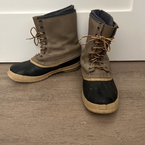 Vintage SOREL Caribou Kaufman MEN Boots Wool LINER Canada SIZE 10 READ ...