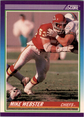 1990 Score #541 Mike Webster Kansas City Chiefs HOF Football Base Card ...