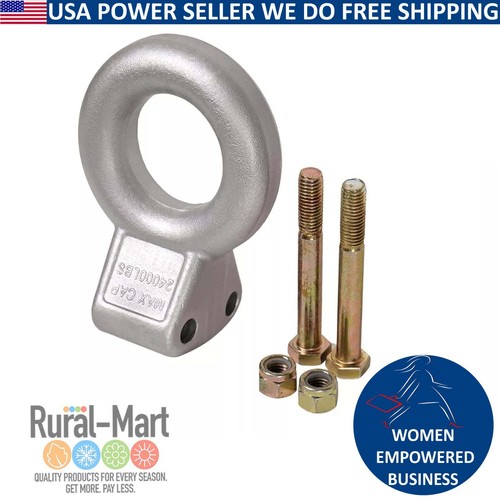 3" Lunette Eye Pintle Ring. Zinc Plated. 24000 lb Channel Bracket Style ...