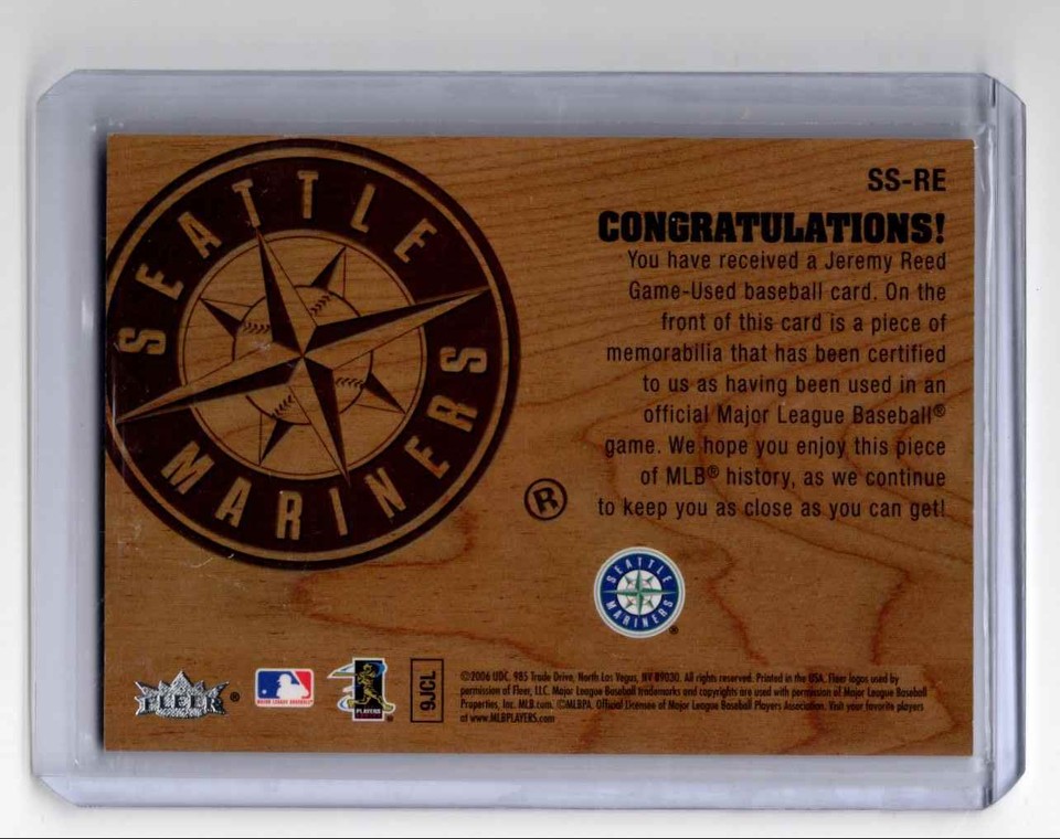 2006 Flair Showcase Stitches Jeremy Reed Seattle Mariners #SS-RE | eBay
