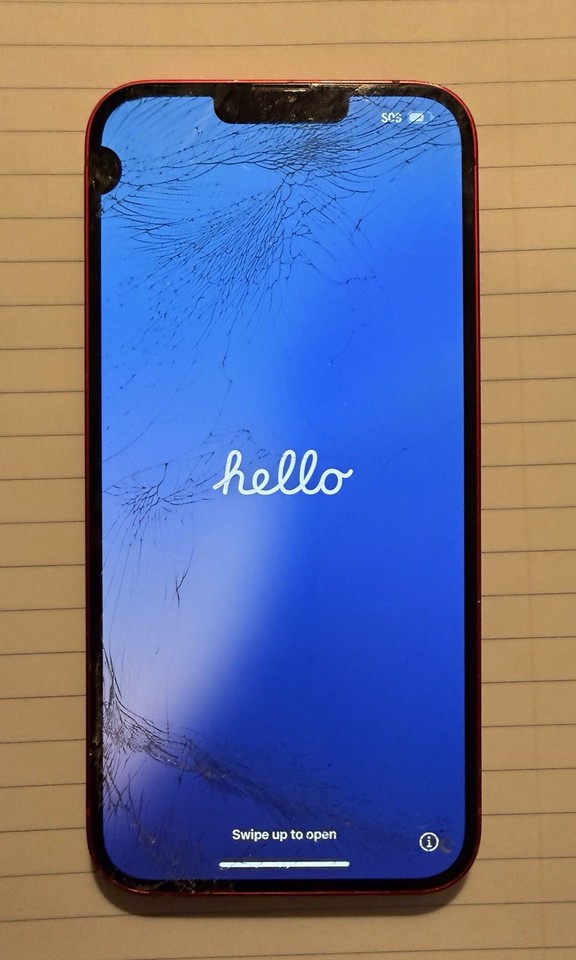 Apple iPhone 14 Plus 256GB Red, Cracked Screen, Still Functions ...