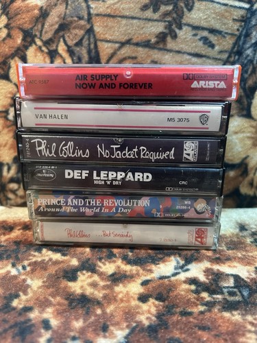 Classic rock cassette tapes great condition Van Halen Prince Def ...