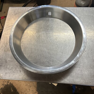 "14"" Stainless Steel Rally Wheel Beauty Ring 2"" Deep Oval Valve Stem ...