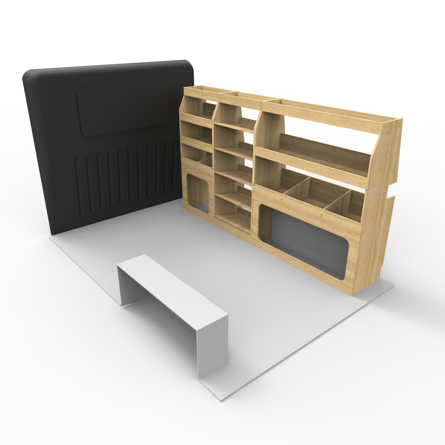 Ford Transit Custom 2013 to 2023 van Racking plywood XL Shelving SWB ...