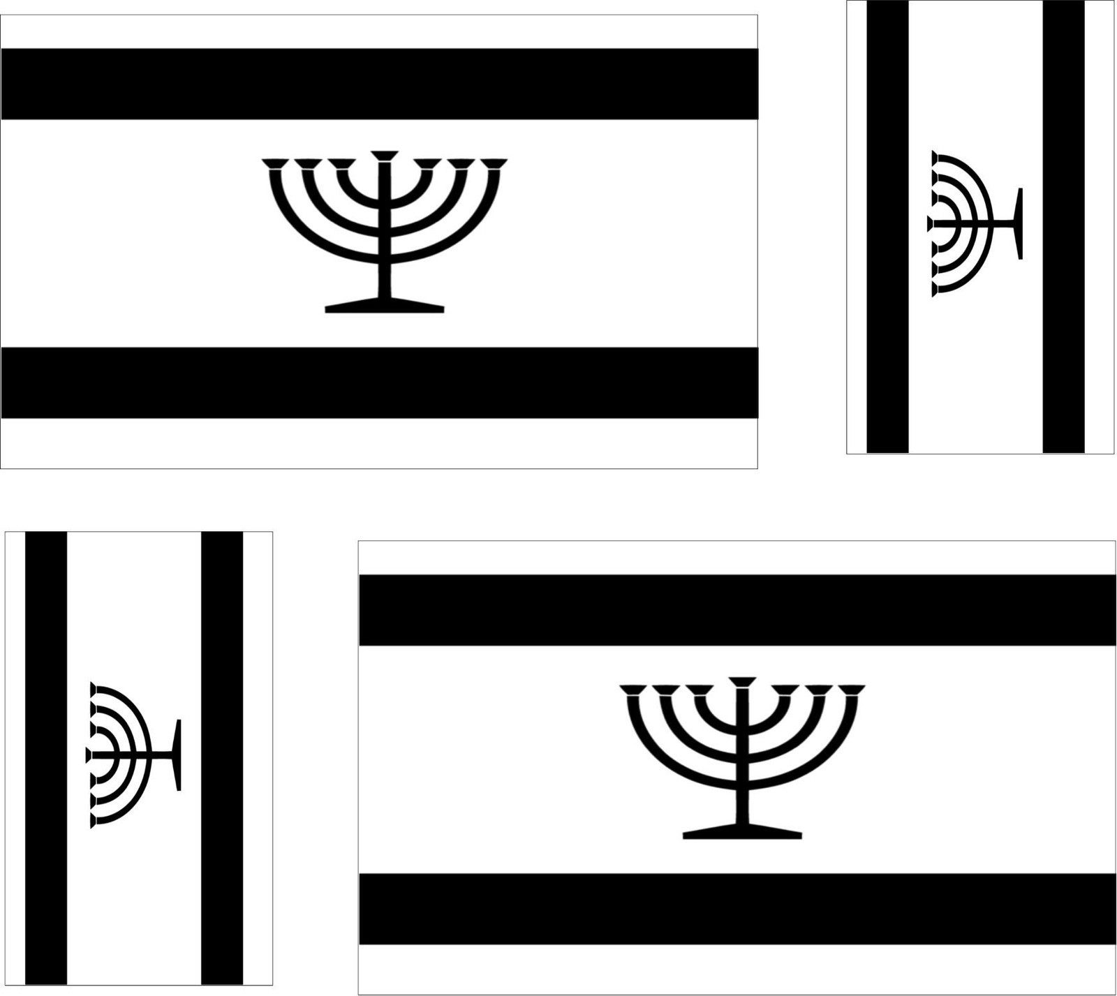 Set of 4x sticker vinyl car bumper decal israel car moto Jiddisch ...