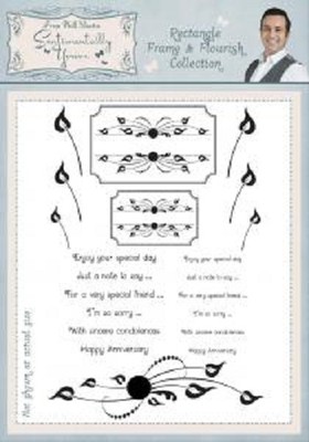 PHIL MARTIN Sentimentally Yours RECTANGLE FRAME & FLOURISH A5 Clear ...