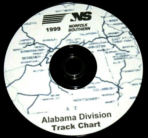 Norfolk Southern 1999 Alabama Division Track Chart PDF Pages on DVD | eBay