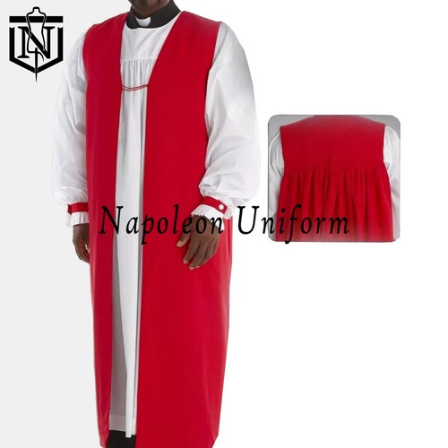 New Men Apostle's Red Chimere & White Rochet Attire Worldwide Expedited ...