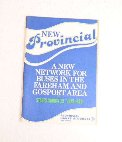 Bus Coach Timetable Provincial New Network Fareham & Gosport 29th June ...