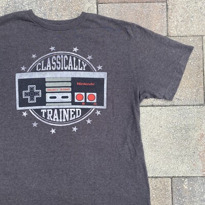 Nintendo Classically Trained Tee Shirt TShirt Vintage Retro Style NES ...