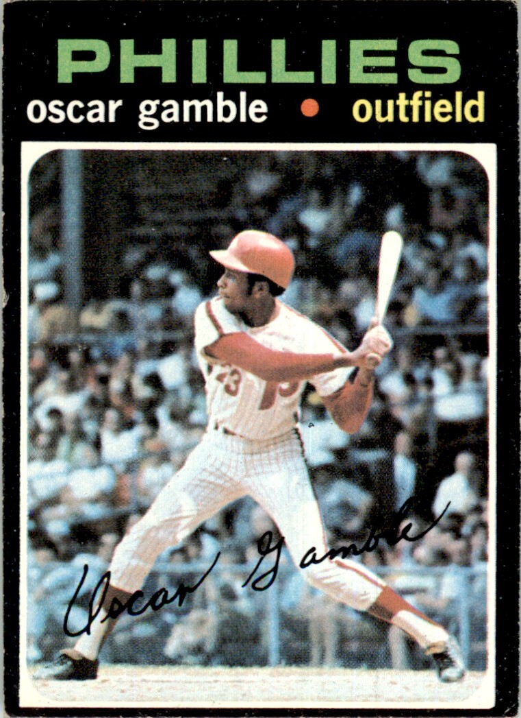 1971 Topps Baseball Card Oscar Gamble A Philadelphia Phillies #23 | eBay