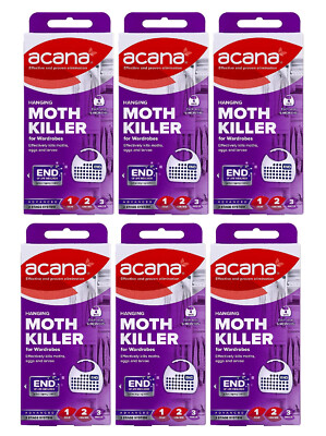 ACANA MOTH HANGING PROOFER KILLER REPELLENT FRESHENER FABRIC LAVENDER 4 ...
