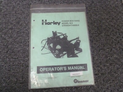 Glenmac Harley M.6 Straight Angle Power Box Rake Owner Operator Manual ...