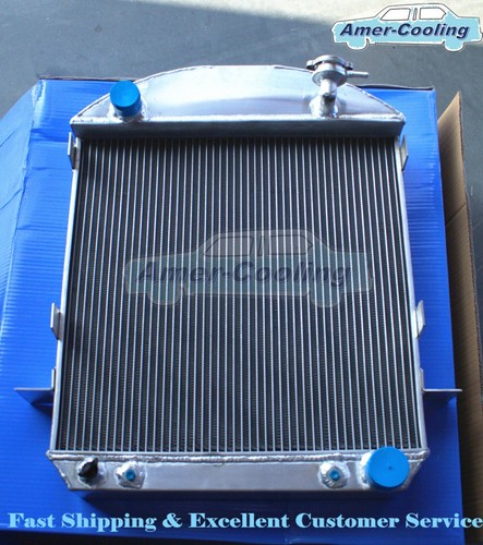 Aluminum Radiator 3 Rows For Ford Model T Bucket CHEVY ENGINE 1924 1925 ...