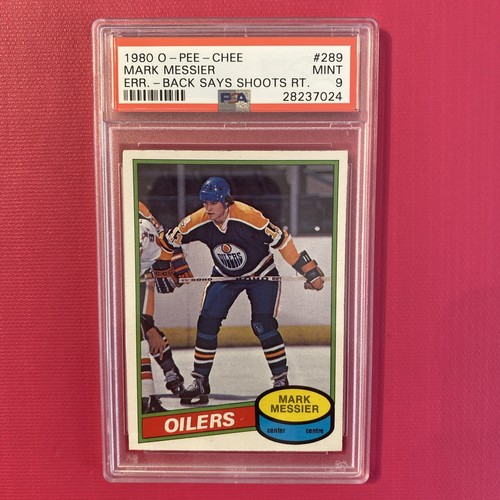 1980 O Pee Chee Mark Messier Rookie PSA 9 Error Back Says Shoots Right ...