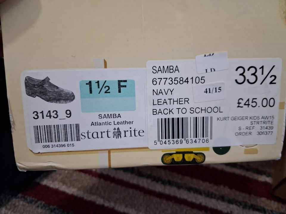 Brand New Start Rite Girls Shoes UK 1.5F Navy Leather School | eBay UK