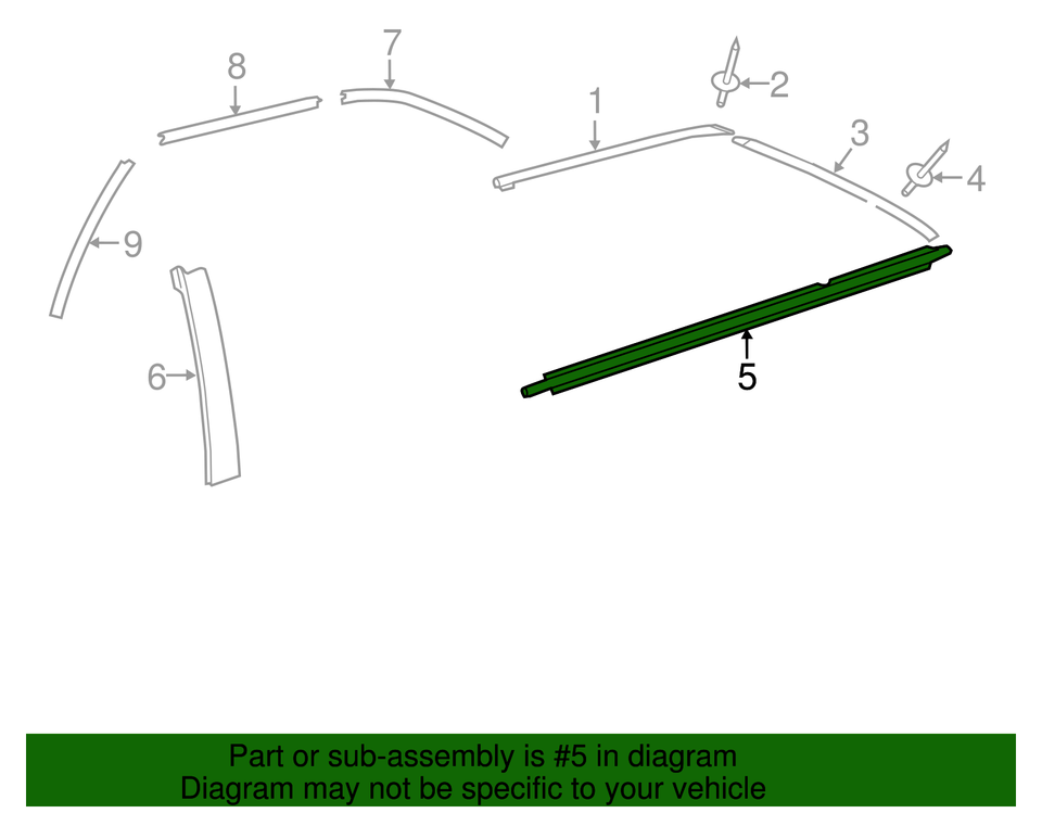 Genuine Toyota Belt Molding 75730-06160 | eBay