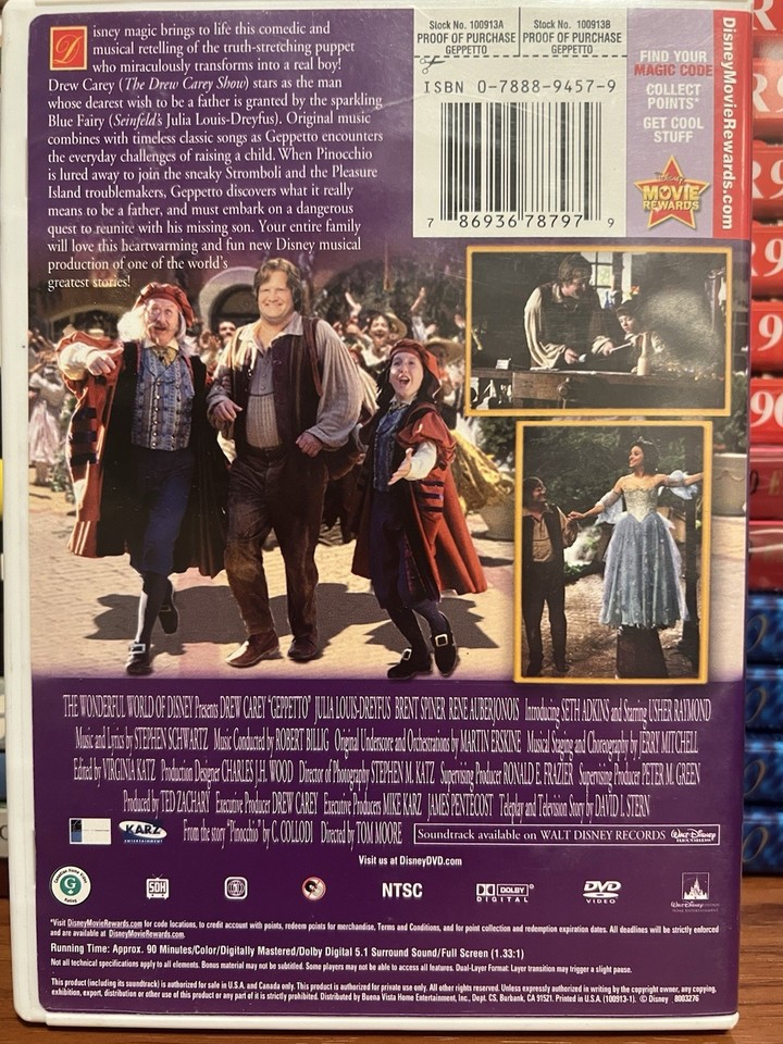 Geppetto Disney Drew Carey (DVD 2009) RARE! Free Shipping in Canada! | eBay