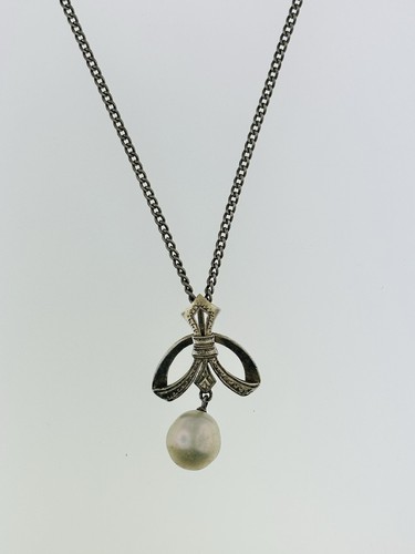 Vintage MIKIMOTO 925 Sterling Silver Akoya Pearl Pendant Necklace 16” - 4.75g | eBay