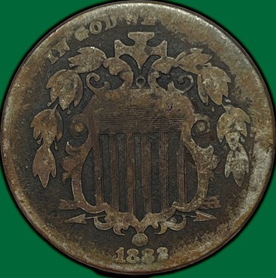 1882 Shield Nickel Fine F Coin, Corrosion #28983 | eBay