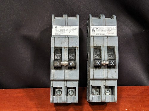 Pair of Zinsco Ubiz ubi 50 Amp 2 Pole Circuit Breakers | eBay
