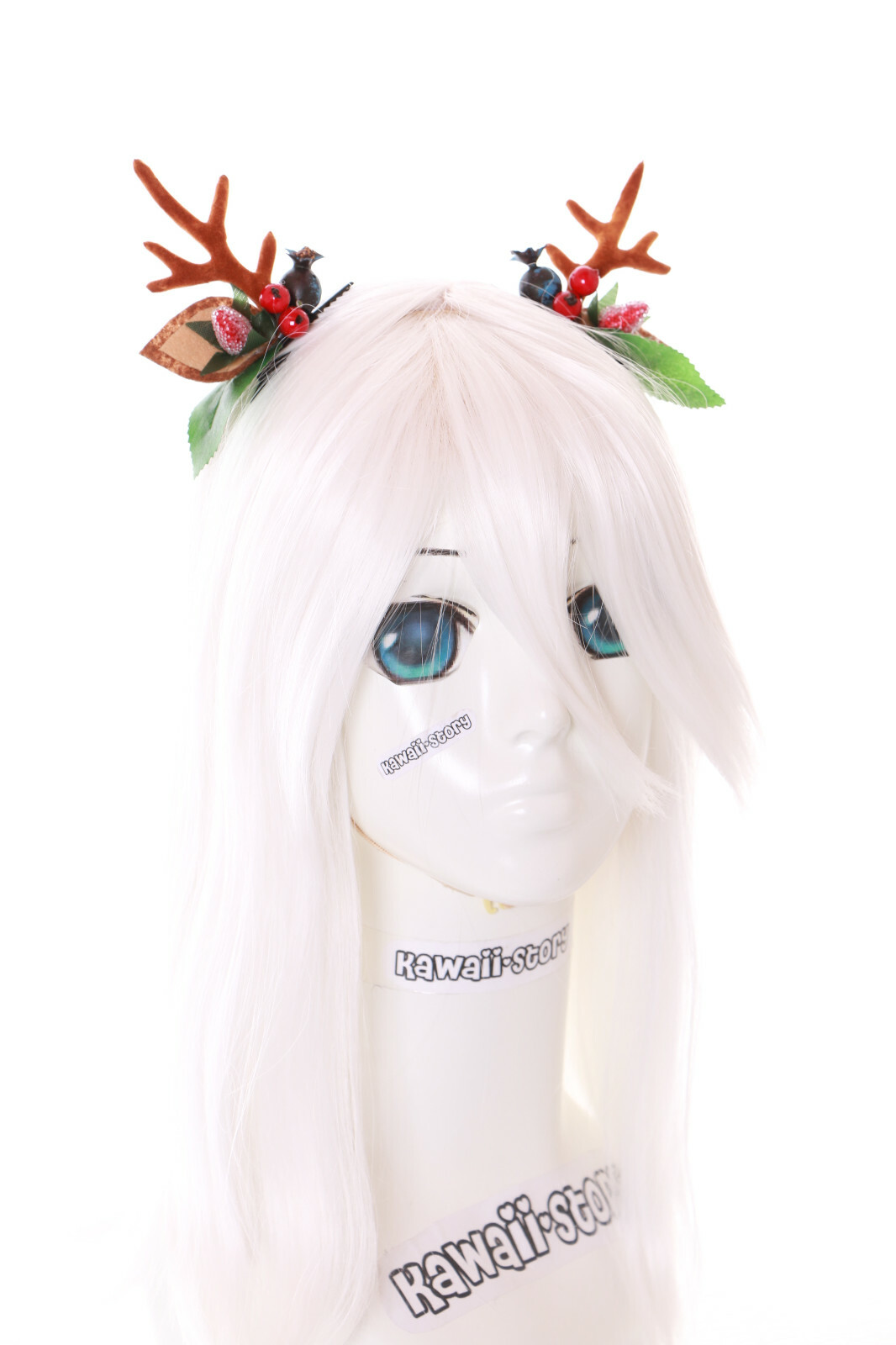 C-56-1 Mini Chevreuil Rennes Bois Oreilles Fruits Forêt Fée Haar-Clips ...