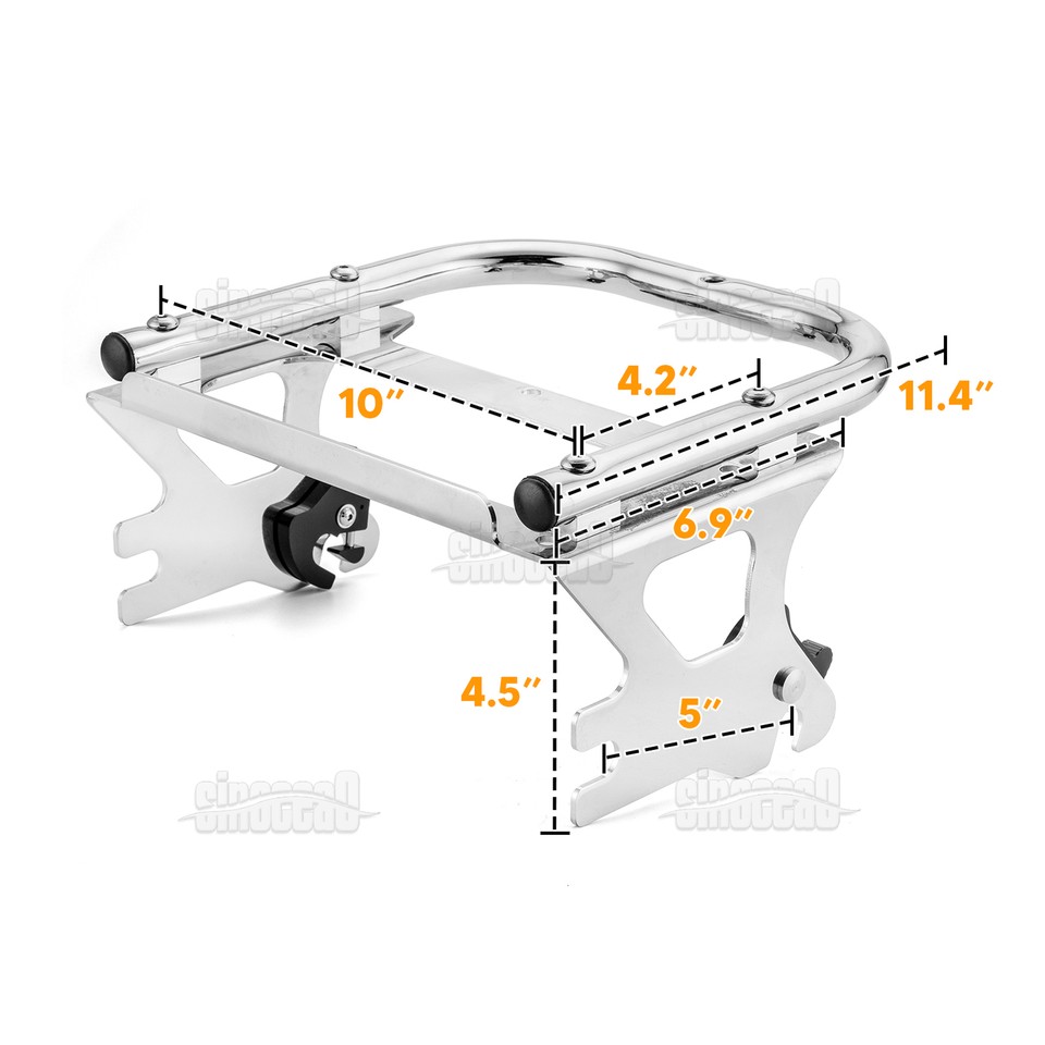 For Harley 97-08 Touring 2-Up Tour Pack Mount Luggage Rack Docking ...