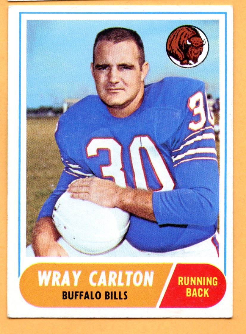 1968 Topps Football #97B Wray Carlton (EX-MT) -- Buffalo Bills | eBay