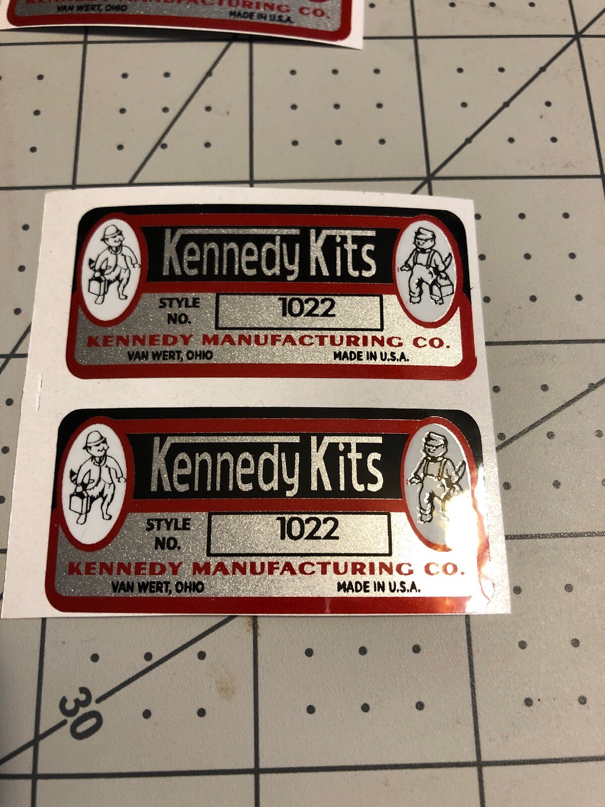 Kennedy Kits Custom Tool Box Decal Reproduced Vinyl With Numbers 1022 ...