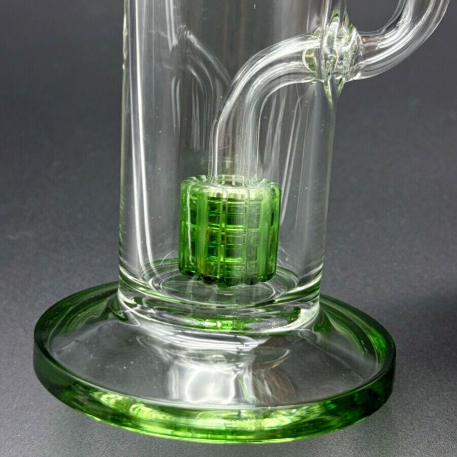 9" Thick Pyrex Glass Bong Smoking Water Pipe Hookah Bubbler Green ...