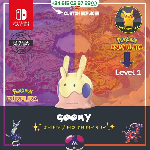 GOOMY SHINY OR NOT Pokemon escarlata - scarlet 🍊 púrpura - violet 🍇 | eBay