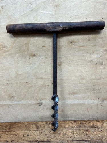 Antique T Handle Wood Auger 1-1/8" Blacksmith Signed | eBay