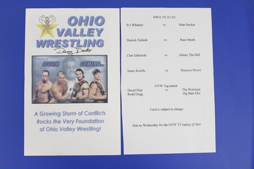 2002 OVW Program David and Ric Flair Prototype John Cena Signed by ...