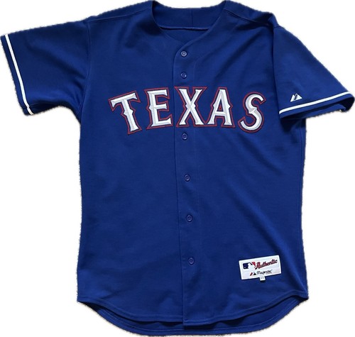 Retail Authentic Majestic Texas Rangers Blue Blank Jersey Mens 44 | eBay