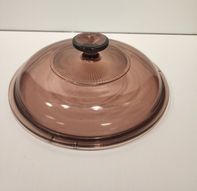 Pyrex Vision Glass Cooking Pot Lid 8 1/2" Across V2.5C Cranberry ...