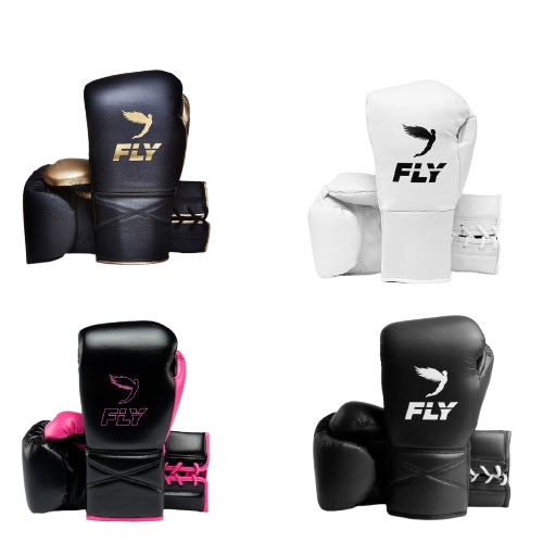 Professional Fly Boxing Gloves Super Laces Sparring Gloves in Leather ...