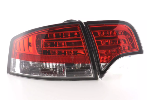 FK Set LED REAR LIGHTS DRL Lightbar TAIL LIGHTS Black Audi A4 04-07 B6 ...