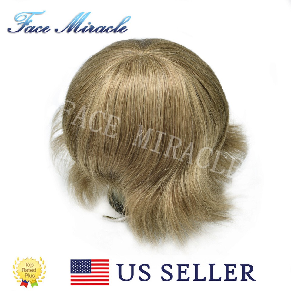 Full Poly Toupee for Men Human Hair System 0.1MM Skin PU Toupee Hair ...