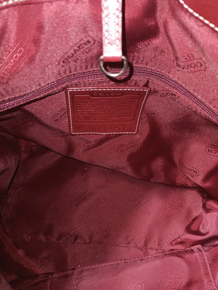 Vintage Coach Leather Tote Bag 9572 Red , Excellent Condition | eBay