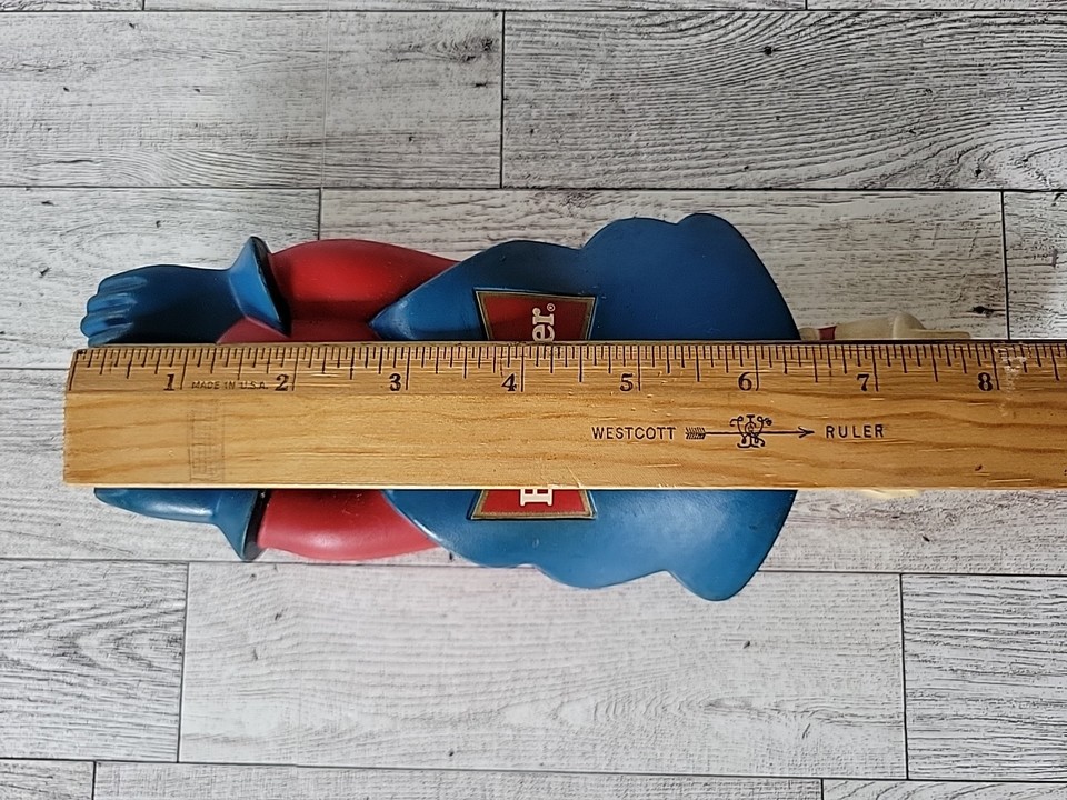 Beer Tap Handle Budweiser Budman Bud Man Superhero Vintage Belly Caped USED | eBay