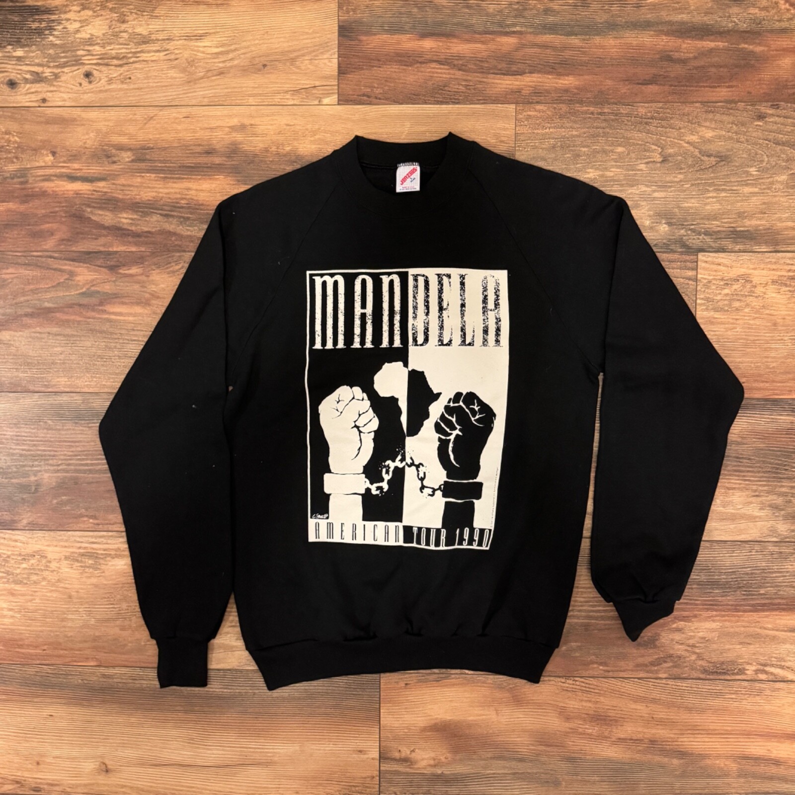 Vintage Nelson Mandela 1990 American Tour Crewneck Sw… - Gem