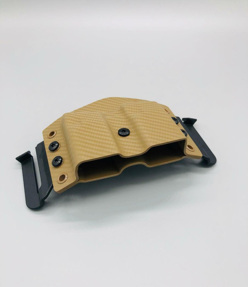 FN 510/545 Double Mag Pouch Coyote Carbon Fiber Kydex OWB Speed Clips ...