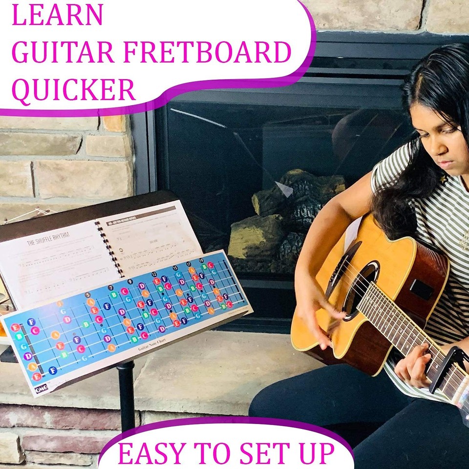 Color Coded Guitar Fretboard Note Chart Learn to Play Guitar and Music ...