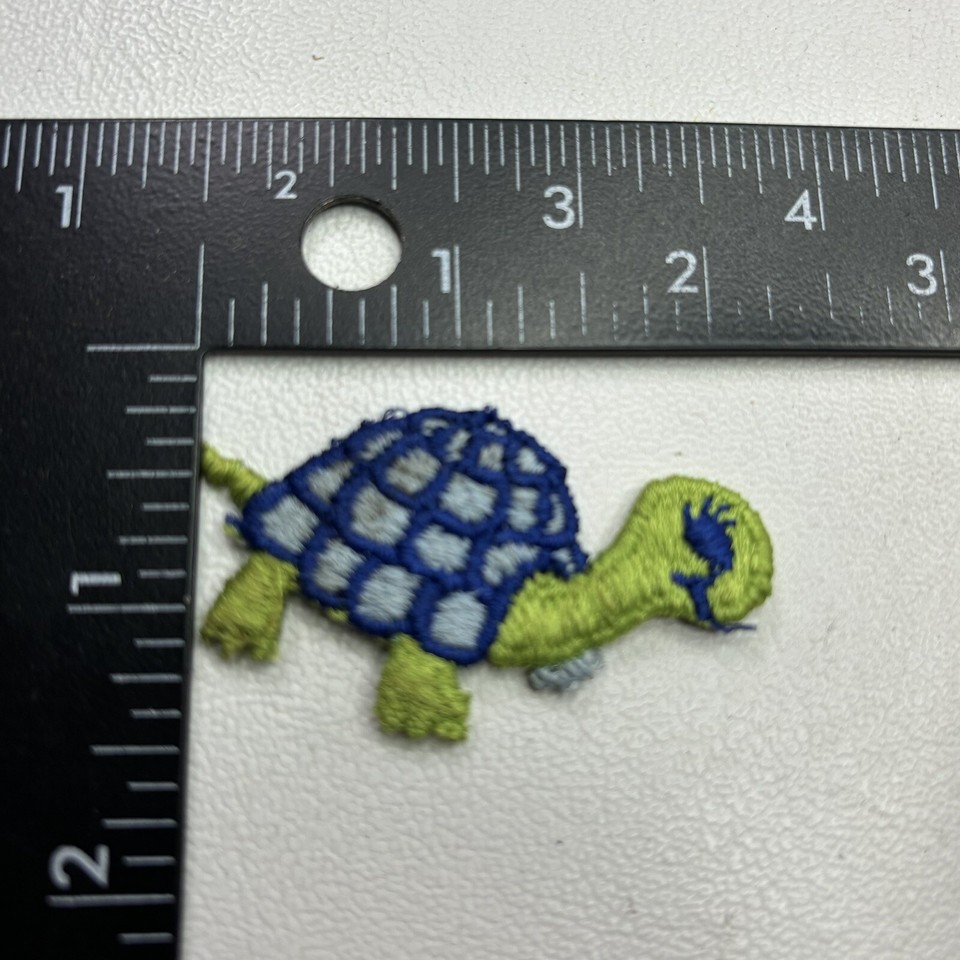 Vintage SMALL Cute TURTLE Patch (Fully Embroidered) 26GG | eBay